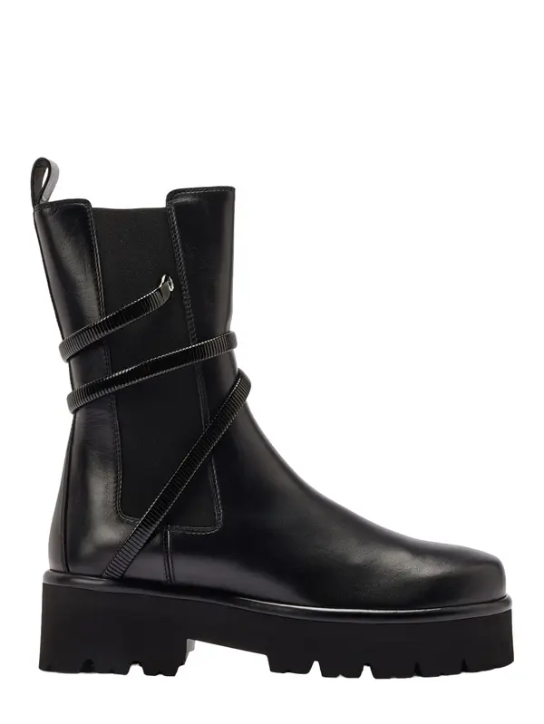 Rene Caovilla Juniper Leather Boots - Black