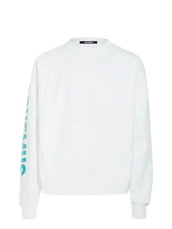 Jacquemus Logo-print Cotton Sweatshirt - White