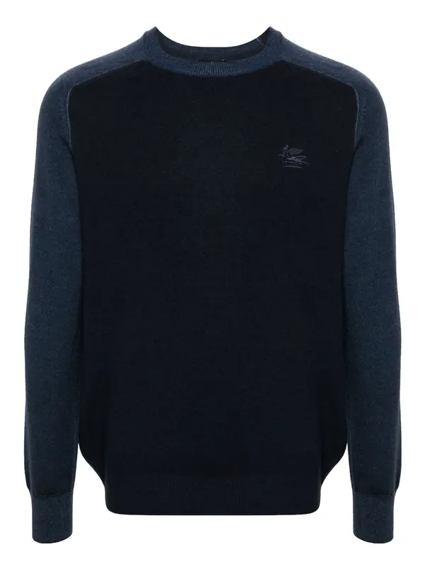 Etro Logo-embroidered Sweater - Blue