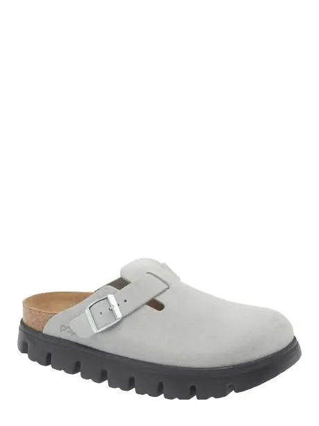 BIRKENSTOCK Papillio Boston Platform Clogs - Pure Sage Suede
