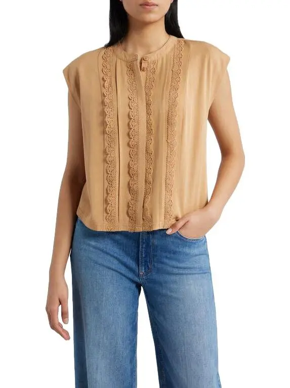 Wit & Wisdom Embellished Button-up Shirt - Golden Sugar