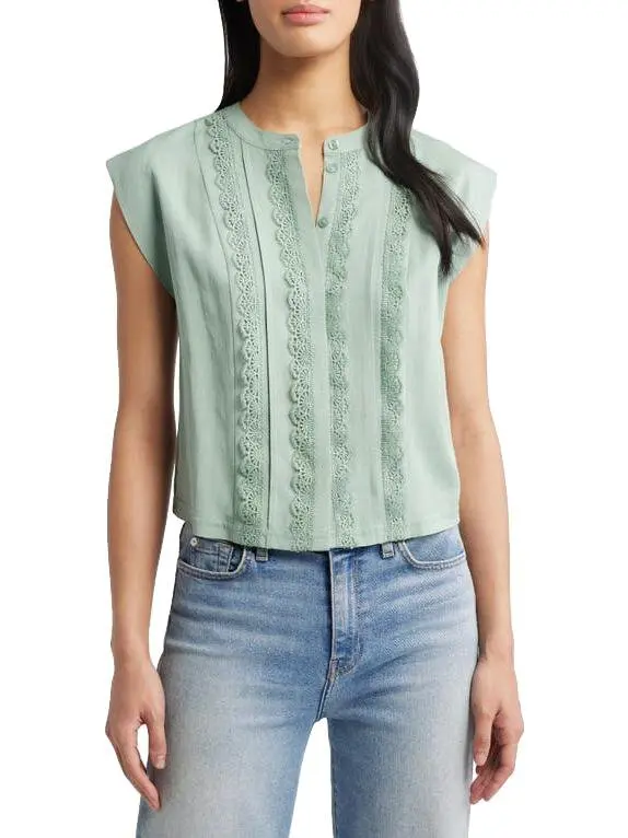 Wit & Wisdom Embellished Button-up Shirt - Vintage Jade