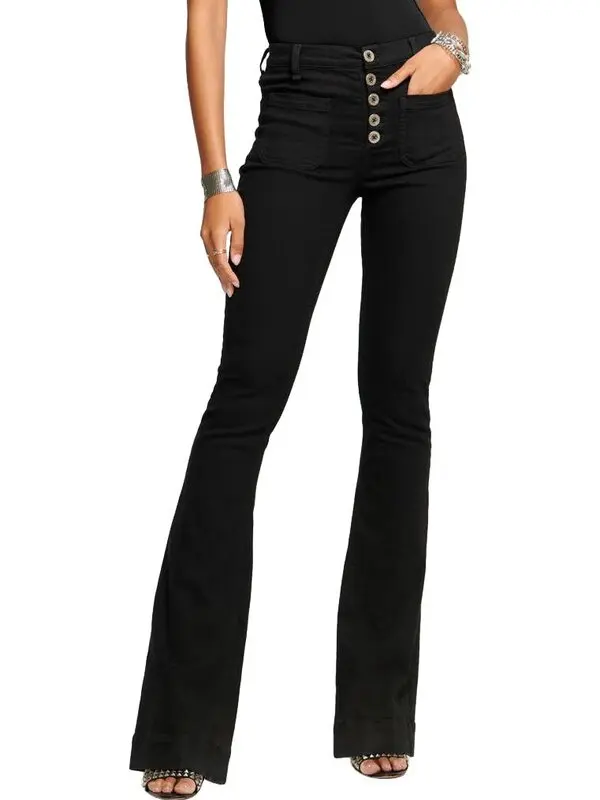 Ramy Brook Cindy High-waist Flare Jeans - Black