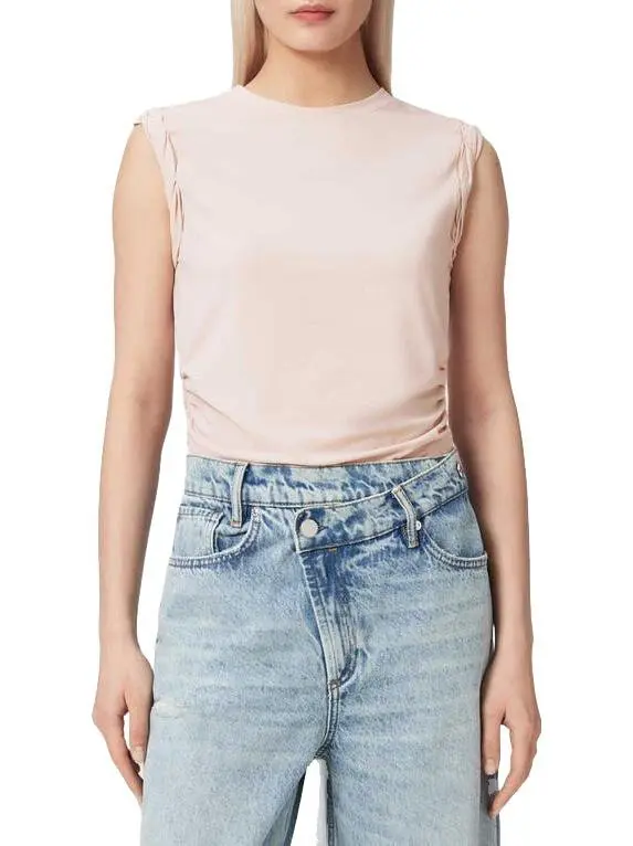 ALLSAINTS West Side Ruched Tank Top - Crystal Pink