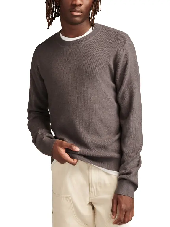 Lucky Brand Rib Crewneck Sweater - Heather