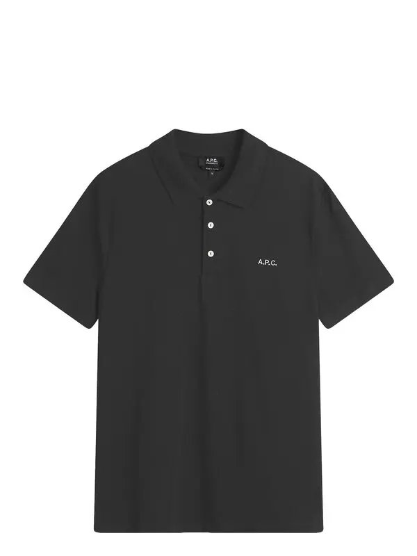 A.p.c. Carter Logo Polo - Black