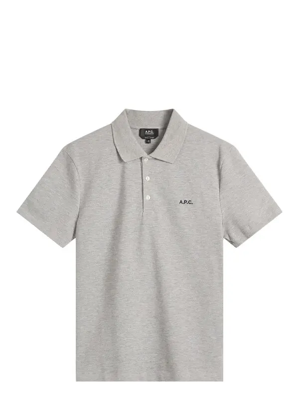 A.p.c. Carter Logo Polo - Heather Grey
