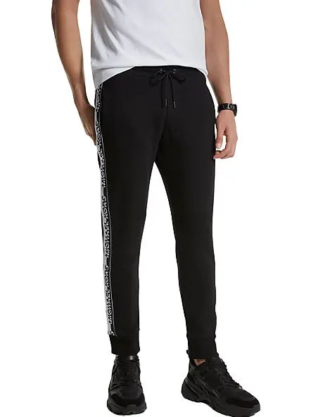 Michael Kors Logo Tape Cotton Blend Joggers - Black