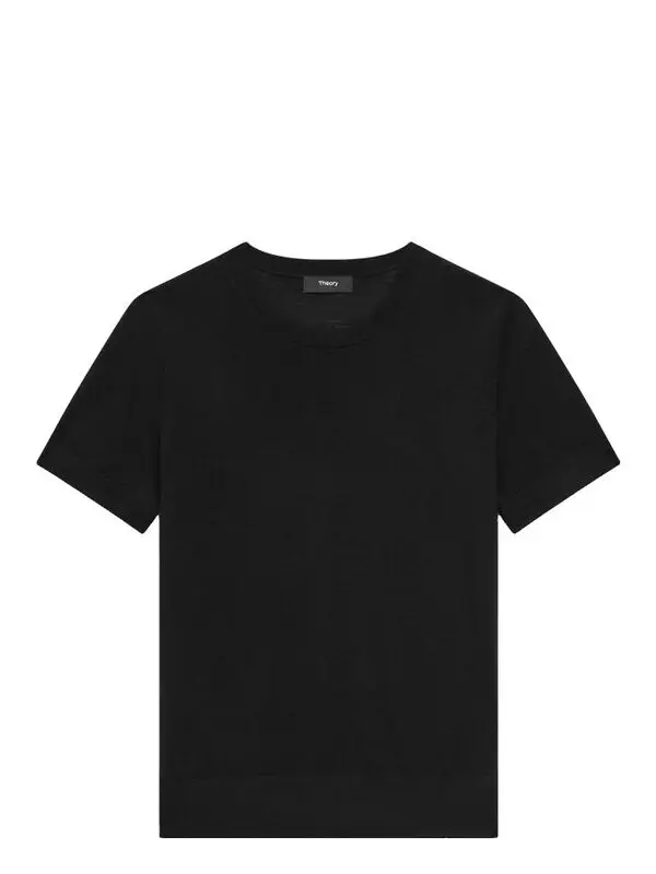 Theory Basic Merino Wool T-shirt - Black
