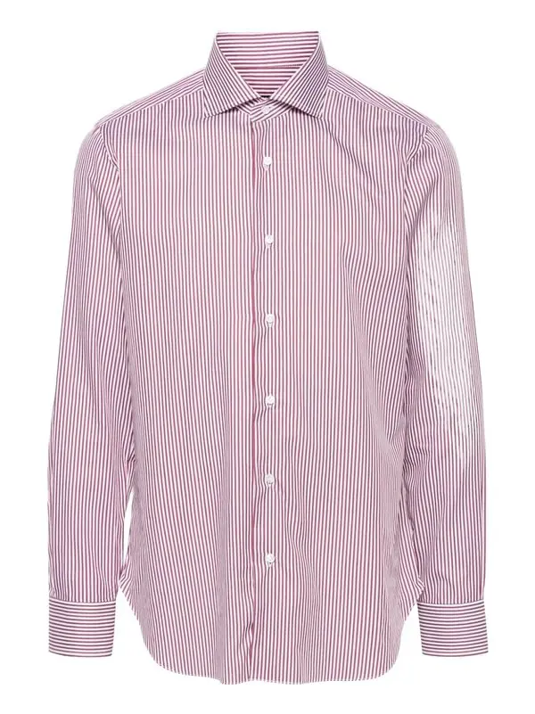 BARBA NAPOLI Striped Shirt - White
