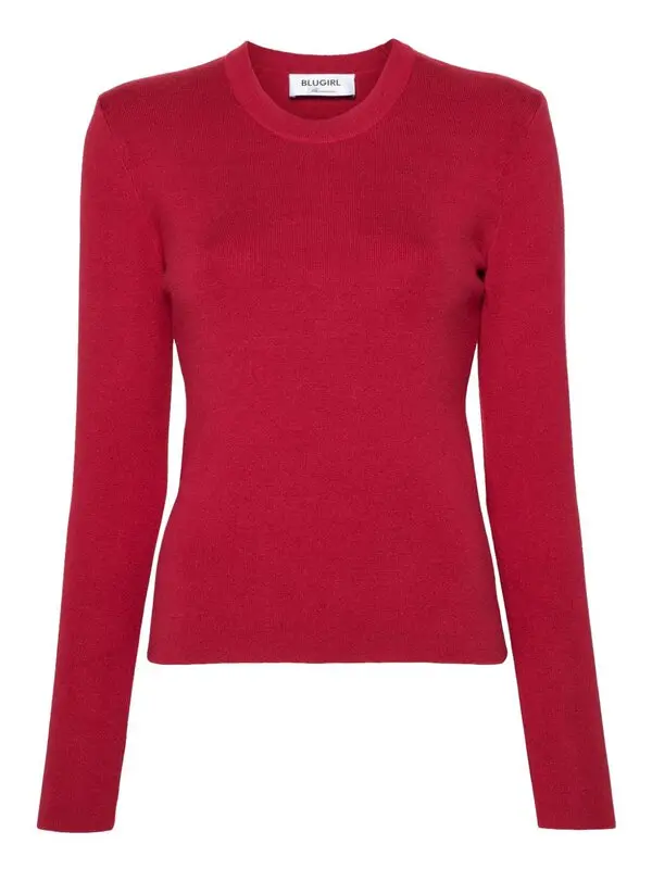BLUGIRL Ribbed Knit Sweater - Red