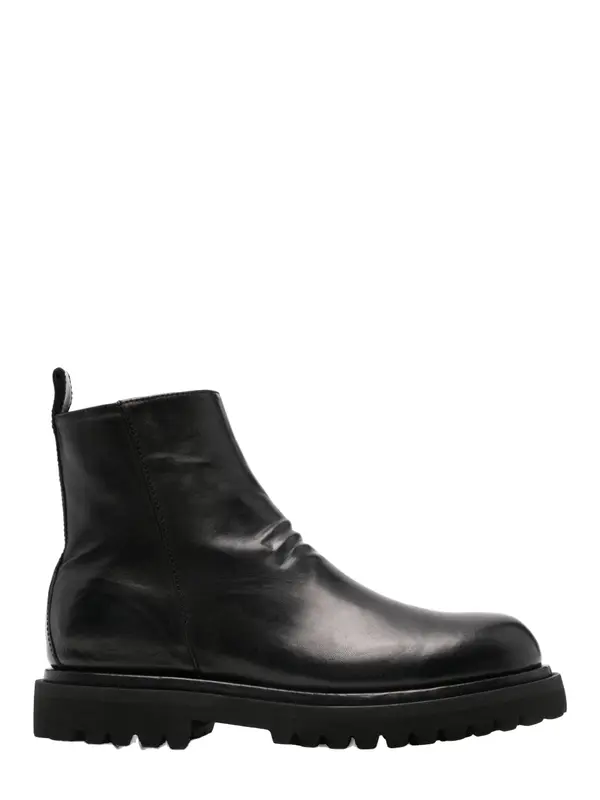 Officine Creative Wrinkle-detail Boots - Black