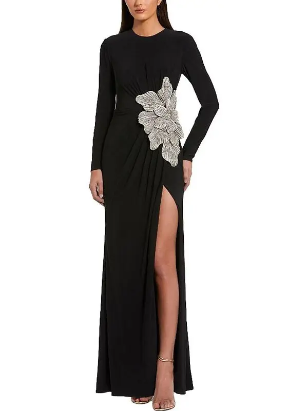 Mac Duggal Embellished Jersey Gown - Black