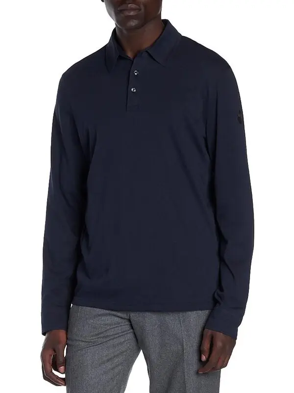 Moncler Long Sleeve Polo Shirt - Dark Navy Blue