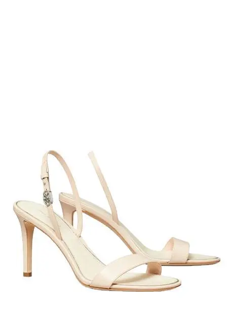 Tory Burch Double T Buckle Slingback Sandal - Soft Pink