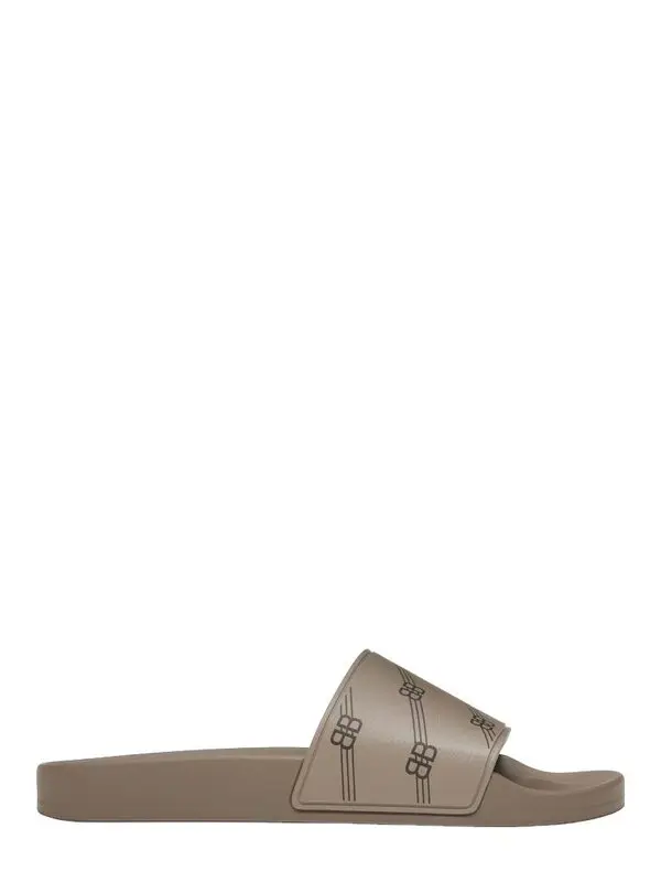 Balenciaga Pool Slides - Dark Beige/brown