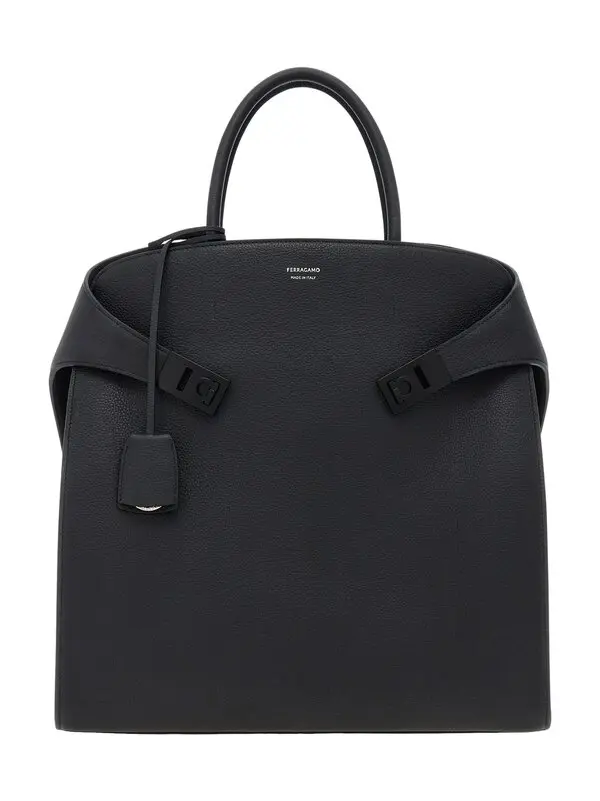 FERRAGAMO Hug Tote Bag - Black