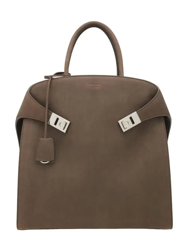 FERRAGAMO Hug Tote Bag - Grey