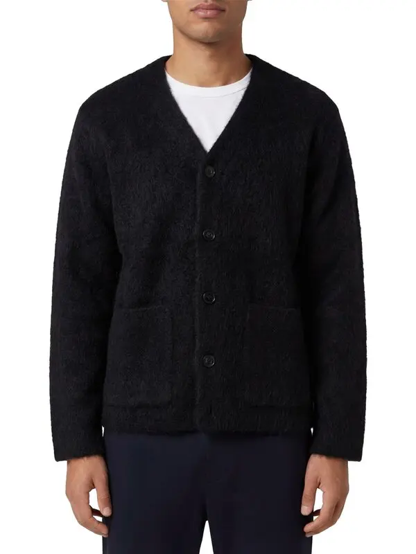 Our Legacy V-neck Cardigan With Patch Pockets - Black