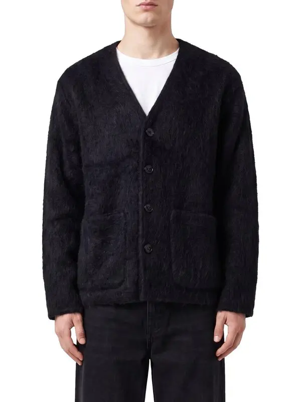 Our Legacy V-neck Cardigan With Patch Pockets - Black