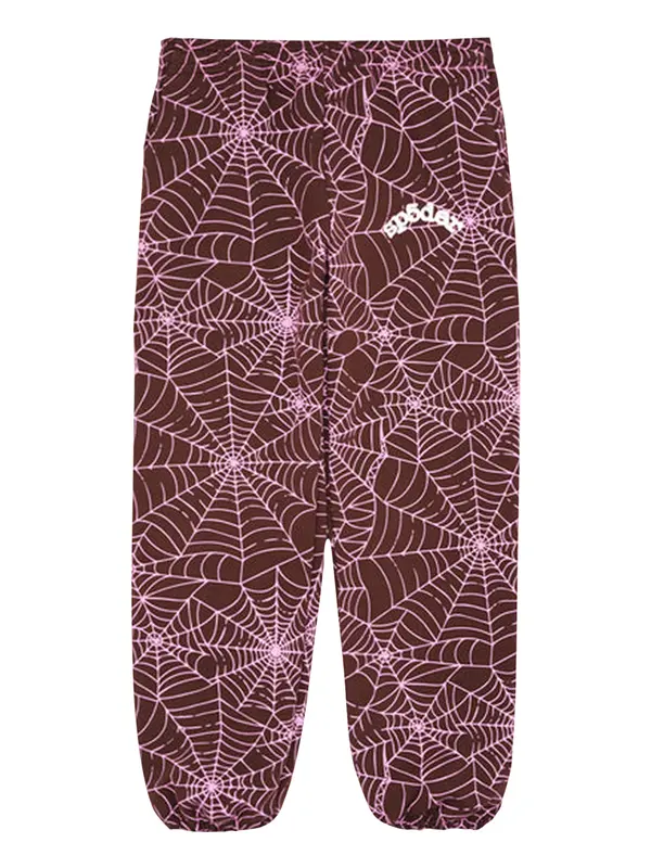 SP5DER All Over Print Sweatpants - Brown