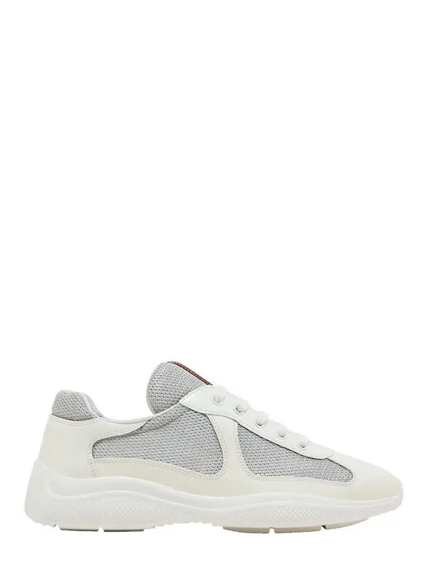 Prada America's Cup Biker Fabric Sneakers - White