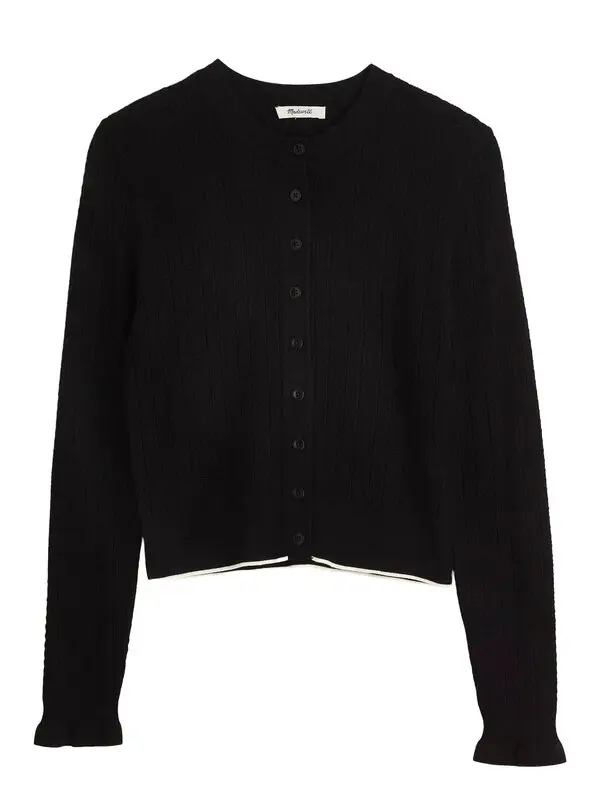 Madewell The Signature Open-knit Cardigan - Black