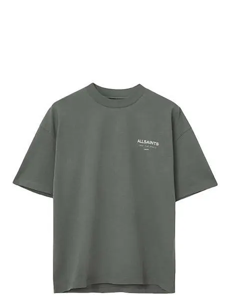 ALLSAINTS Underground Logo-print Relaxed-fit Cotton T-shirt - Garnet Green