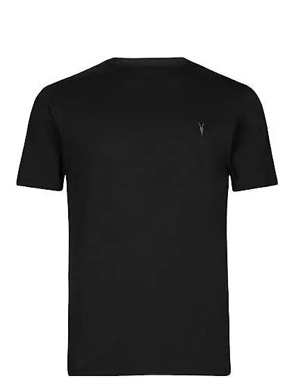 ALLSAINTS Tonic Logo-embroidered Slim-fit Cotton T-shirt - Jet Black