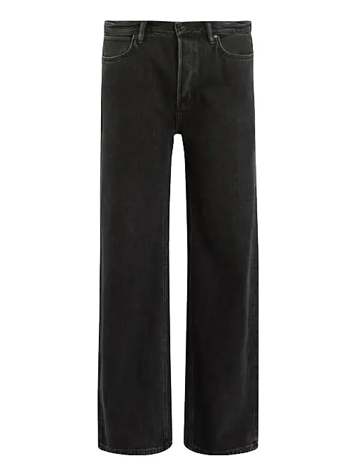 ALLSAINTS Lenny Relaxed-fit Wide-leg Jeans - Washed Black