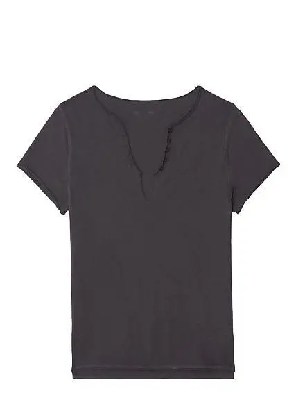 Zadig&Voltaire Regular-fit Cotton T-shirt - Dark Chocolate
