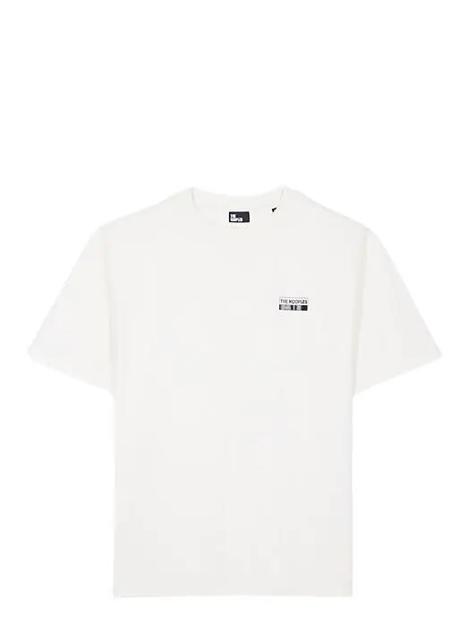 The Kooples Logo-print Relaxed-fit Cotton T-shirt - Ecru