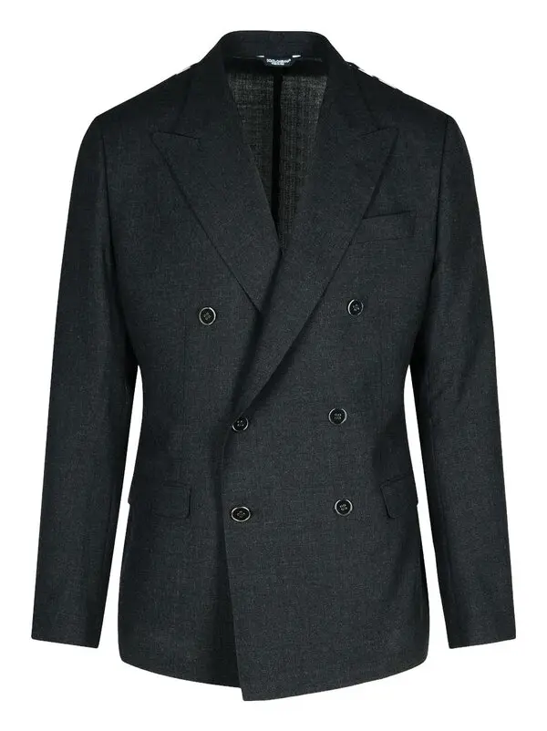 Dolce & Gabbana Drop 7 Wool Blazer - Grey