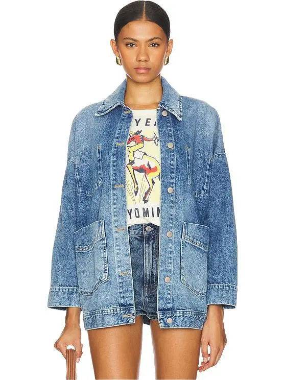 Free People Avery Denim Jacket - Denim-medium