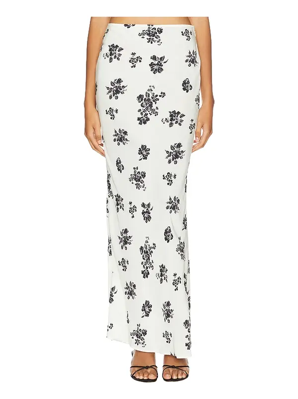 House Of Harlow 1960 X Jinx Maxi Skirt - Cream & Black