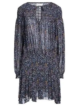 MARANT ETOILE Midnight Viscose Mini Dress - Blue