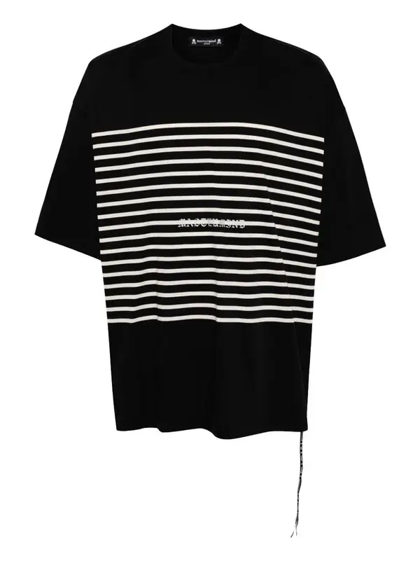 MASTERMIND WORLD Stripe-print Cotton T-shirt - Black