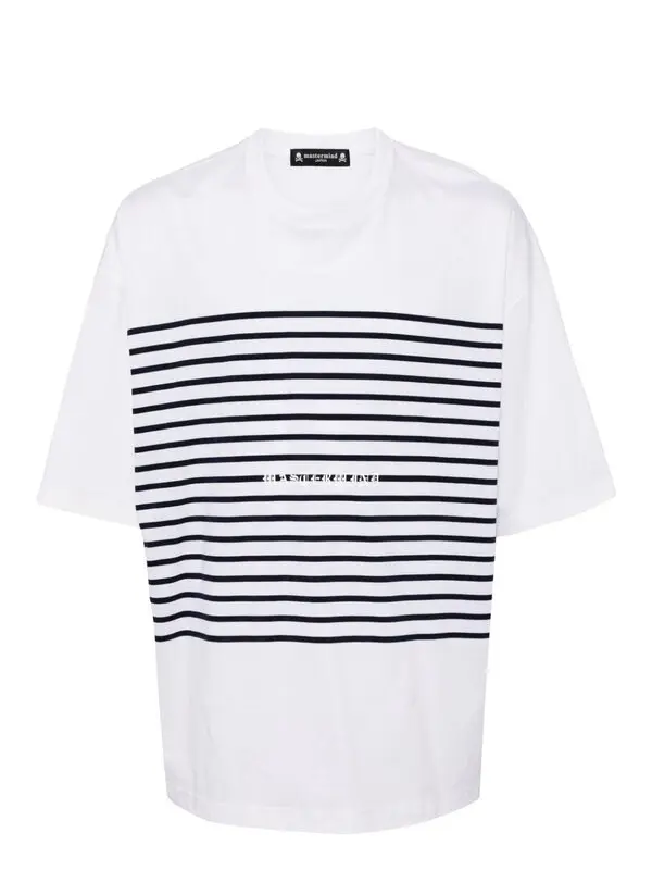 MASTERMIND WORLD Stripe-print Cotton T-shirt - White