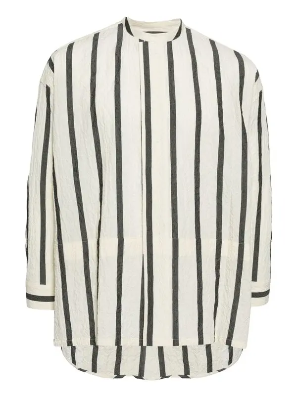 TOOGOOD Striped Cotton Shirt - Neutrals