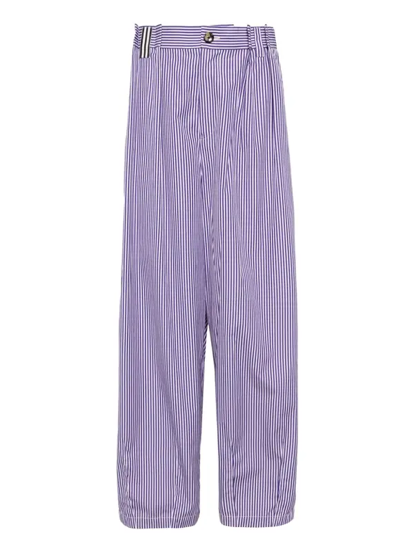 MARINA YEE Jim Striped Trousers - Blue