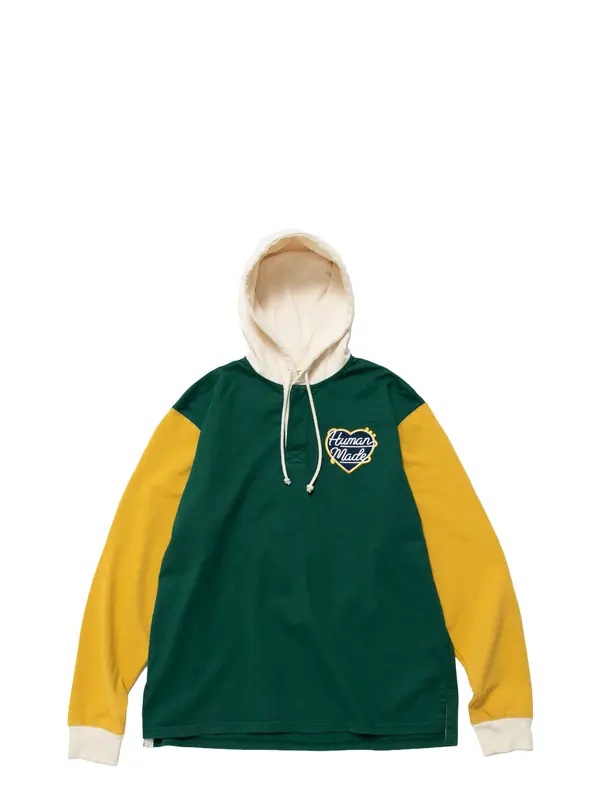 HUMAN MADE Hooded Rugby Shirt - Green