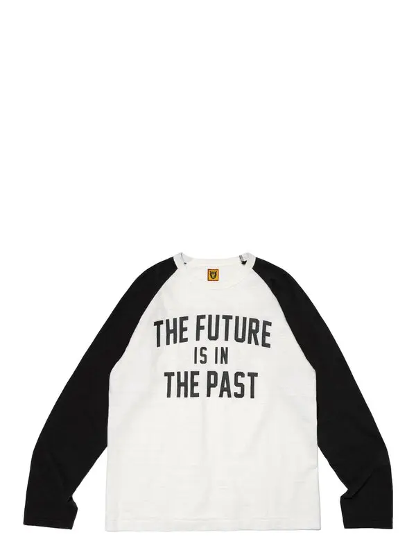 HUMAN MADE Raglan Long Sleeve T-shirt - White Black