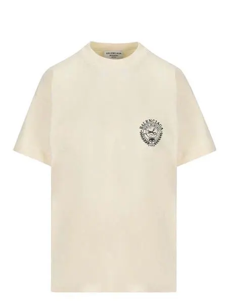 Balenciaga Medium Fit Logo T-shirt - White