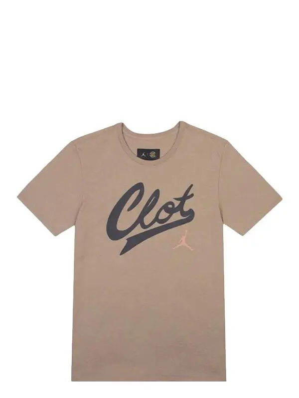 JORDAN Air X Clot Crossover Logo Printed T-shirt - Khaki