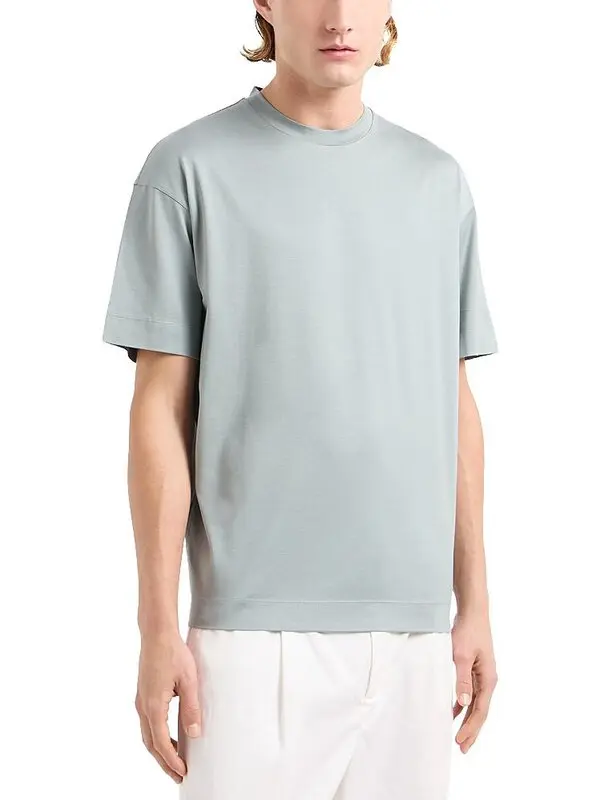 Emporio Armani Jersey Tee - Silver Blue