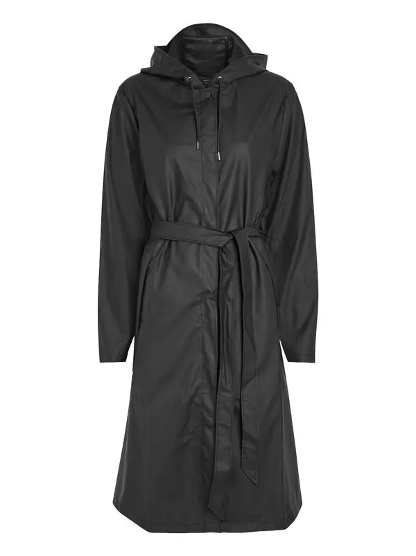 Rains Hooded Waterproof Jacket - Black