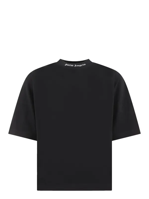 Palm Angels Classic Logo Over Tee /white - Black