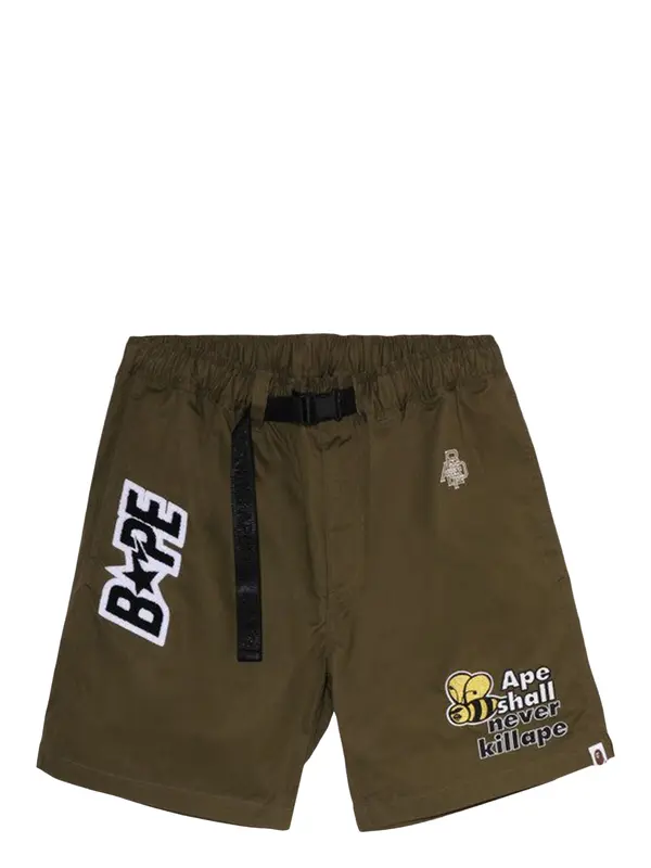 BAPE Patchwork Eazy Shorts - Green