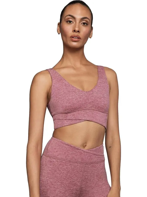 Carbon38 Wrap Bra In Heather Melt - Hawthorn Rose Heather