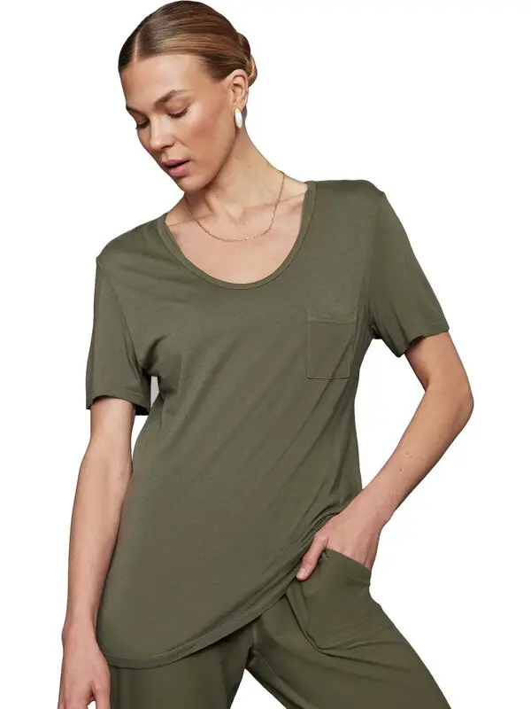 Carbon38 Short Sleeve Pocket T-shirt - Olive